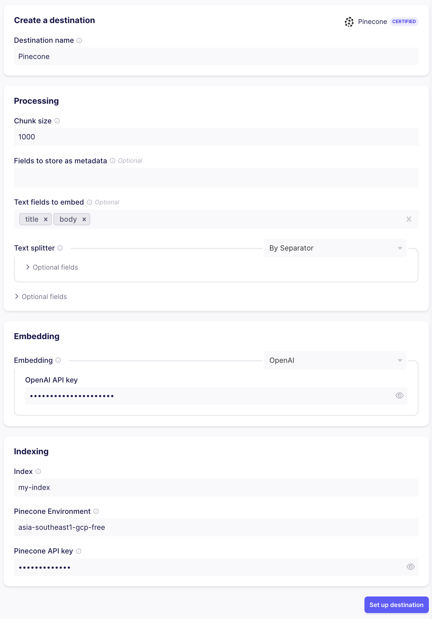 Chat with your data using OpenAI, Pinecone, Airbyte and Langchain | Airbyte